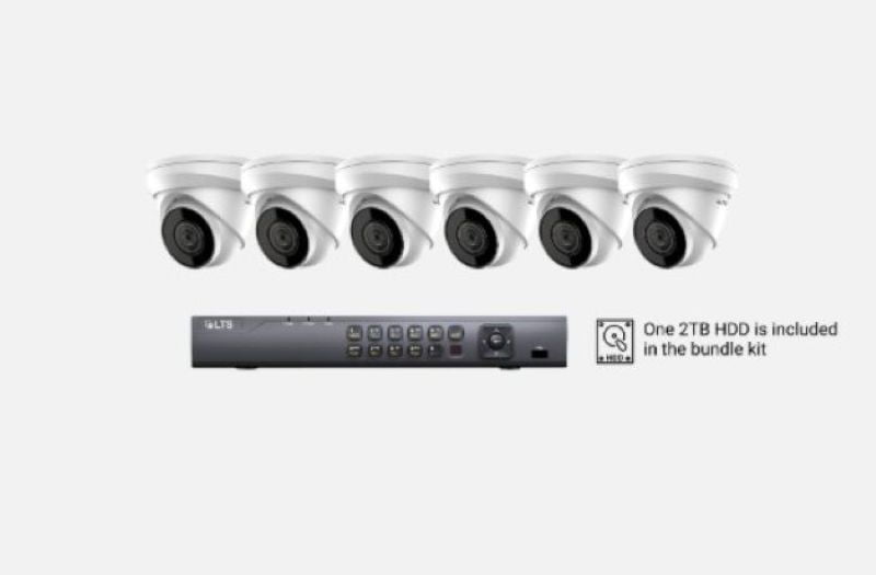 LTS Platinum KIT-PVN8C8-2TB 8-Channel 4K NVR Security System with Six ...