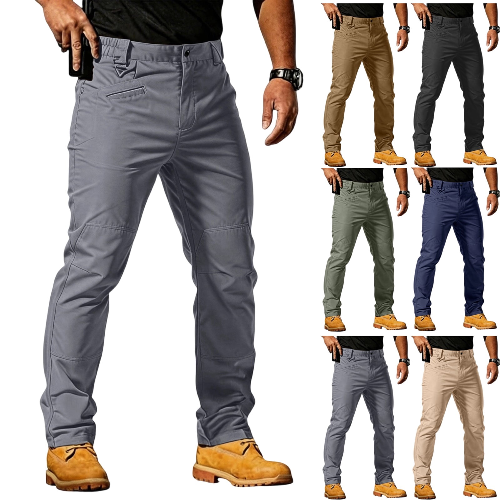 LTTVQM Cargo Pants for Men Relaxed Fit Water Resistant Ripstop Utility ...