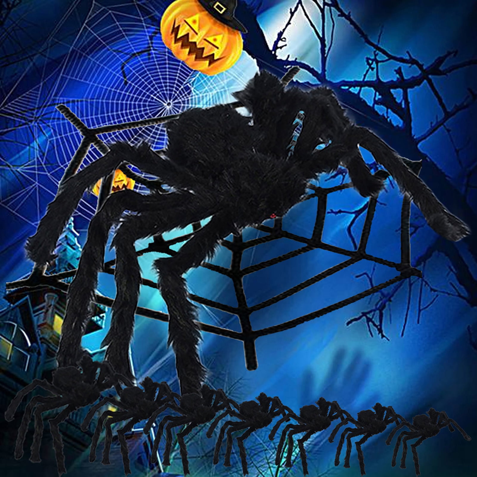 Lttvqm Halloween Giant Spider Decorations 78 Inch Realistic Halloween