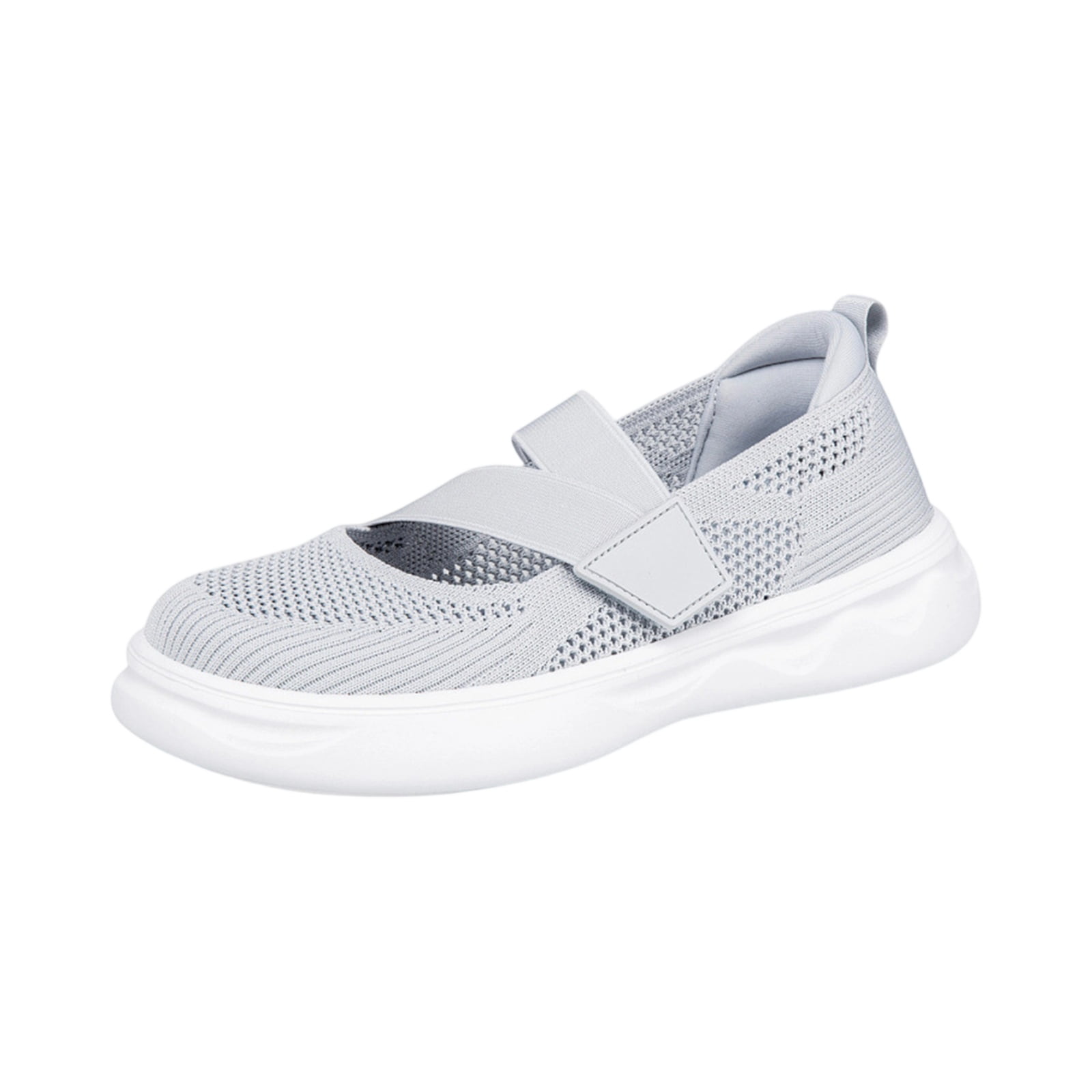 LTTVQM Mary Jane Shoes for Women Mesh Knit Washable Snap Walking Flats ...