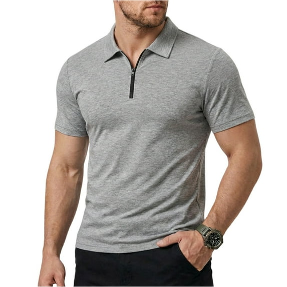 LTTVQM Men's Quarter Zip Up Pullover Collar Shirts Long Sleeve Golf ...