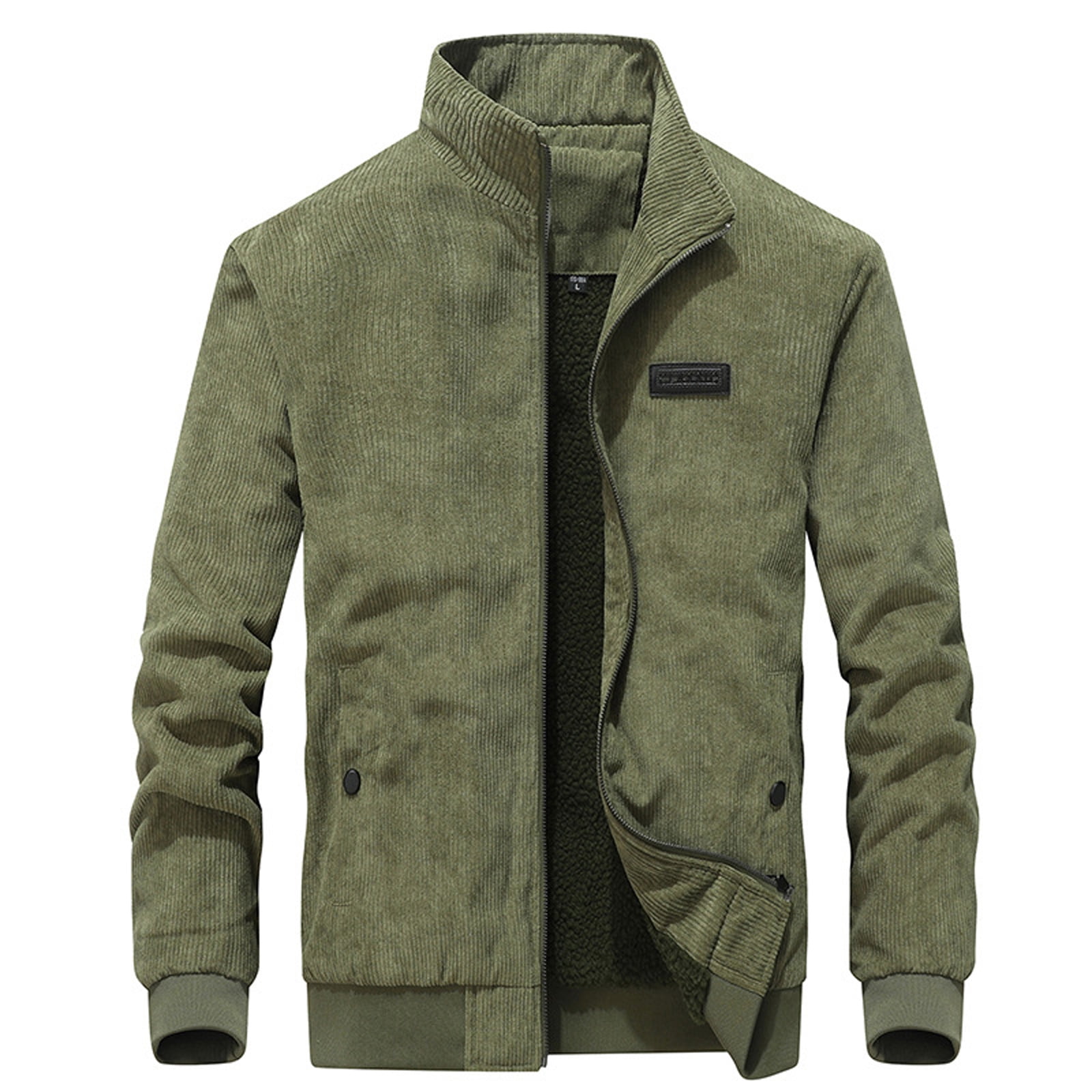 LTTVQM Mens Corduroy Shacket Jacket Casual Solid Color Overshirt Sherpa ...