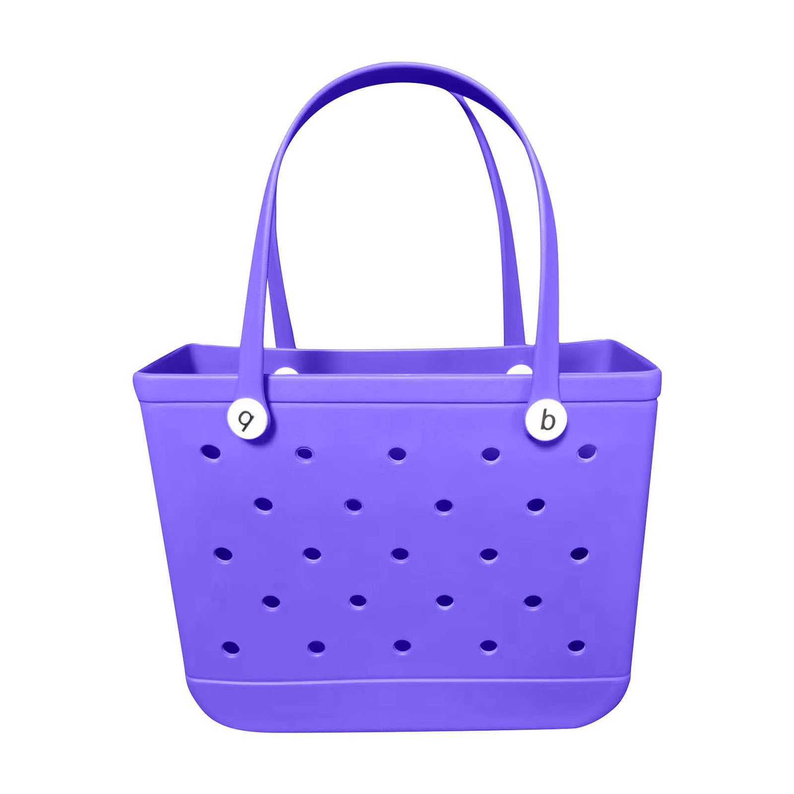 LTTVQM Unisex EVA Solid Color Large Beach Bag Waterproof Sandproof Rubber Tote Bag, Purple ...