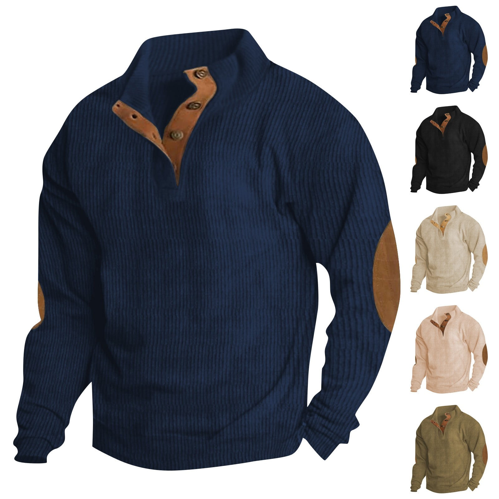 LTTVQM Sweatshirts for Men Corduroy Sweatshirts Solid Color Vintage Top ...
