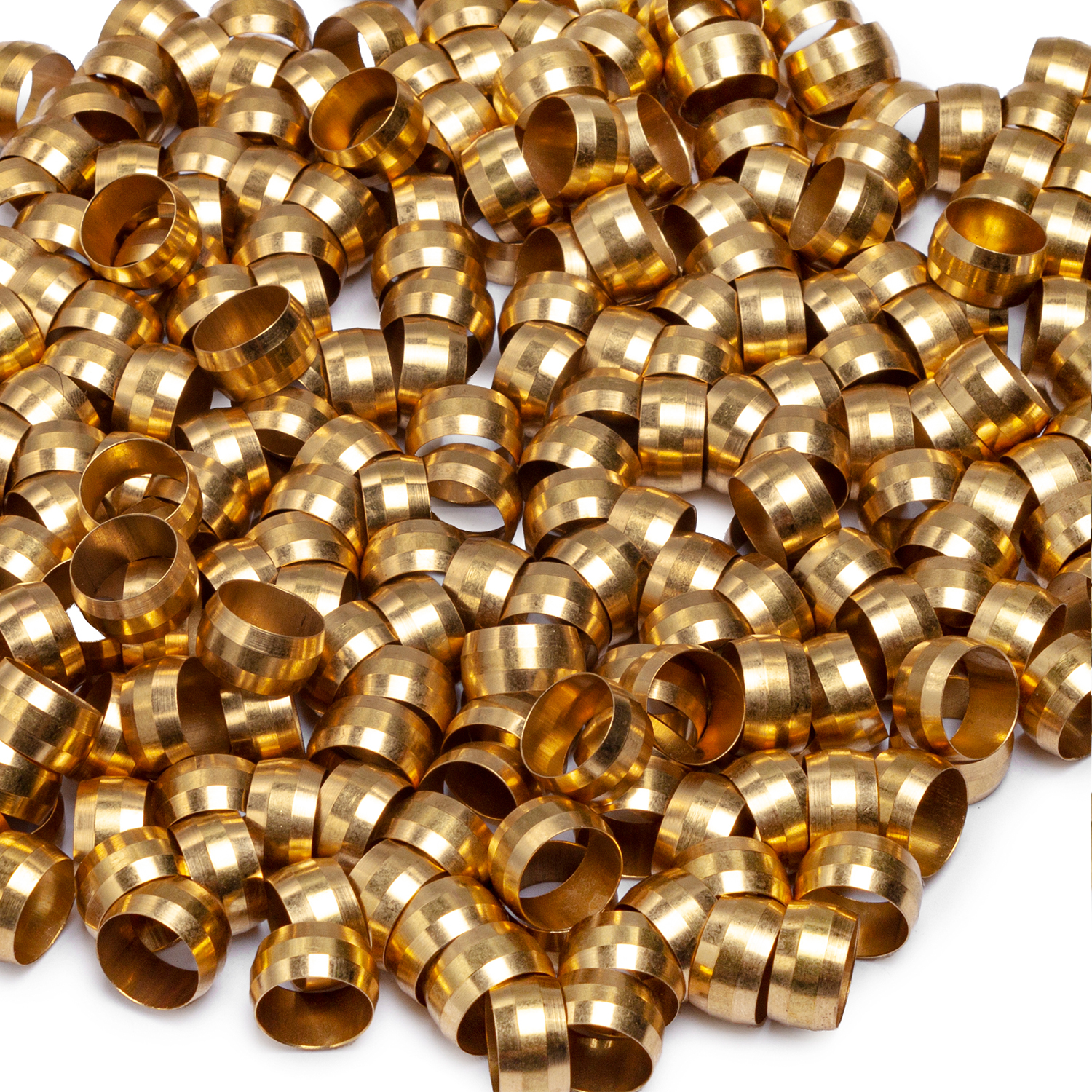 LTWFITTING 1/2" Brass Compression Sleeves Ferrels,Brass Compression ...