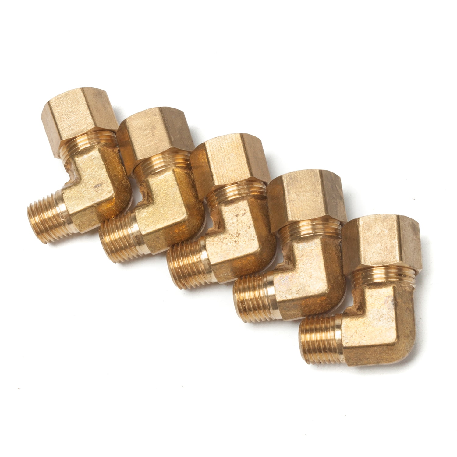 LTWFITTING 1/2" OD x 3/8" Male NPT 90 Degree Compression Elbow,Brass ...