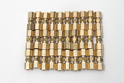 LTWFITTING 3/16" OD Compression Union,Brass Compression Fitting(Pack of ...