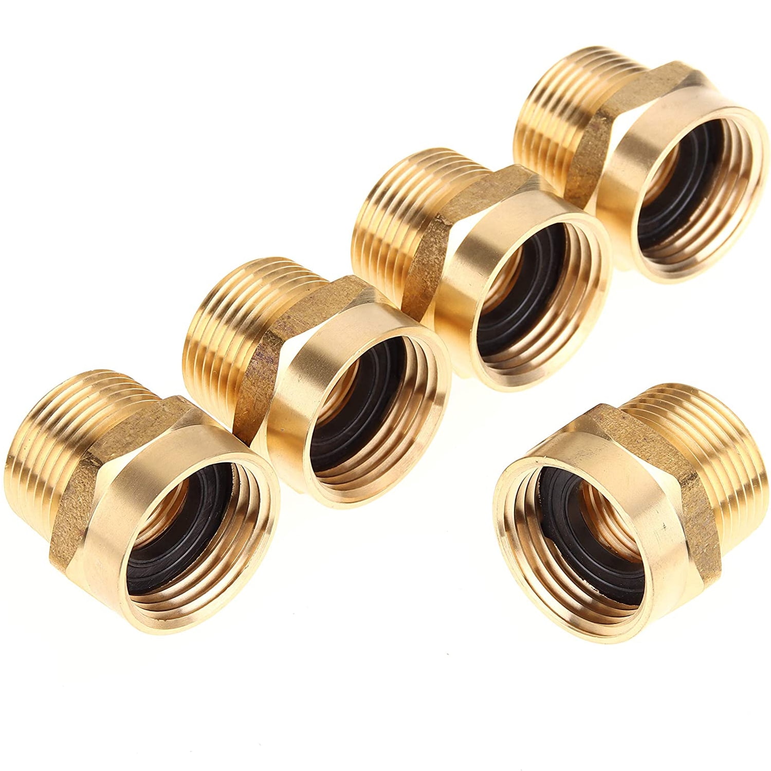 LTWFITTING 3/4" FHT x 3/4" MIP OR 1/2" FIP Hose Adapter,Brass Garden ...