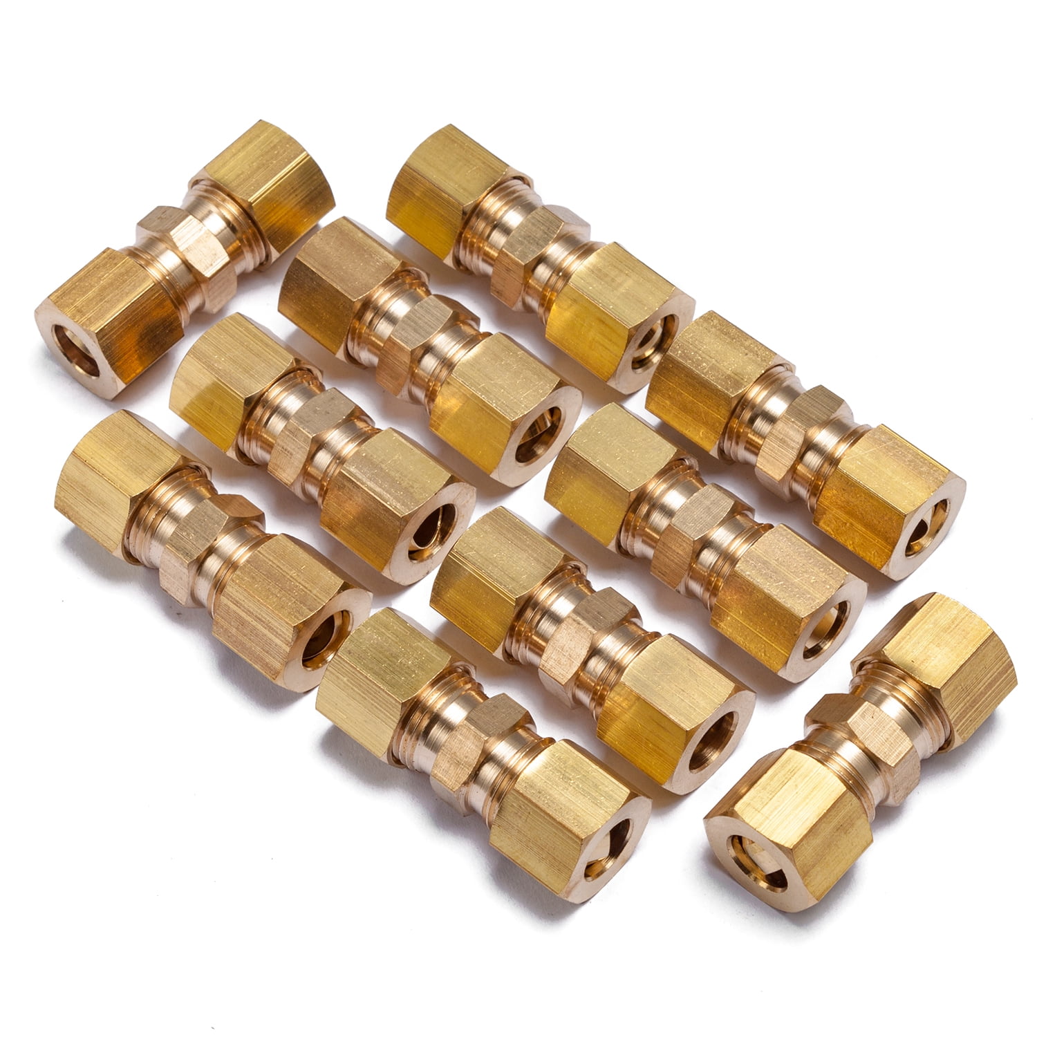 LTWFITTING 5/16" OD Compression Union,Brass Compression Fitting(Pack of 10) - Walmart.com