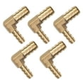 LTWFITTING 90 Deg Reducing Elbow Brass Barb Fitting 3/8-Inch x1/4-Inch Hose ID Air/Water/Fuel ...