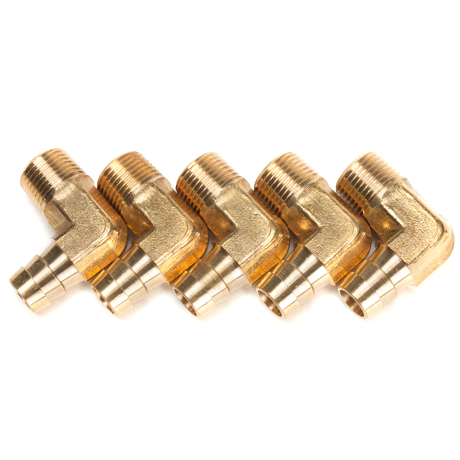 LTWFITTING 90 Degree Elbow Brass Barb Fitting 1/2 ID Hose x 3/8-Inch Male NPT Fuel Boat Water ...