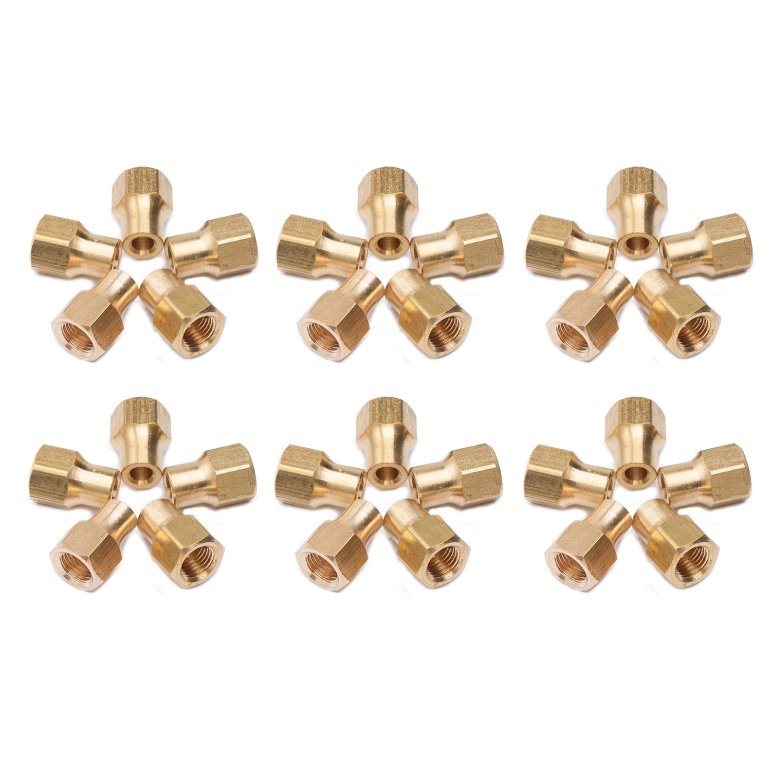 LTWFITTING Brass 1/4" OD 45 Degree Flare Long Forged Nut,Flare Tube ...