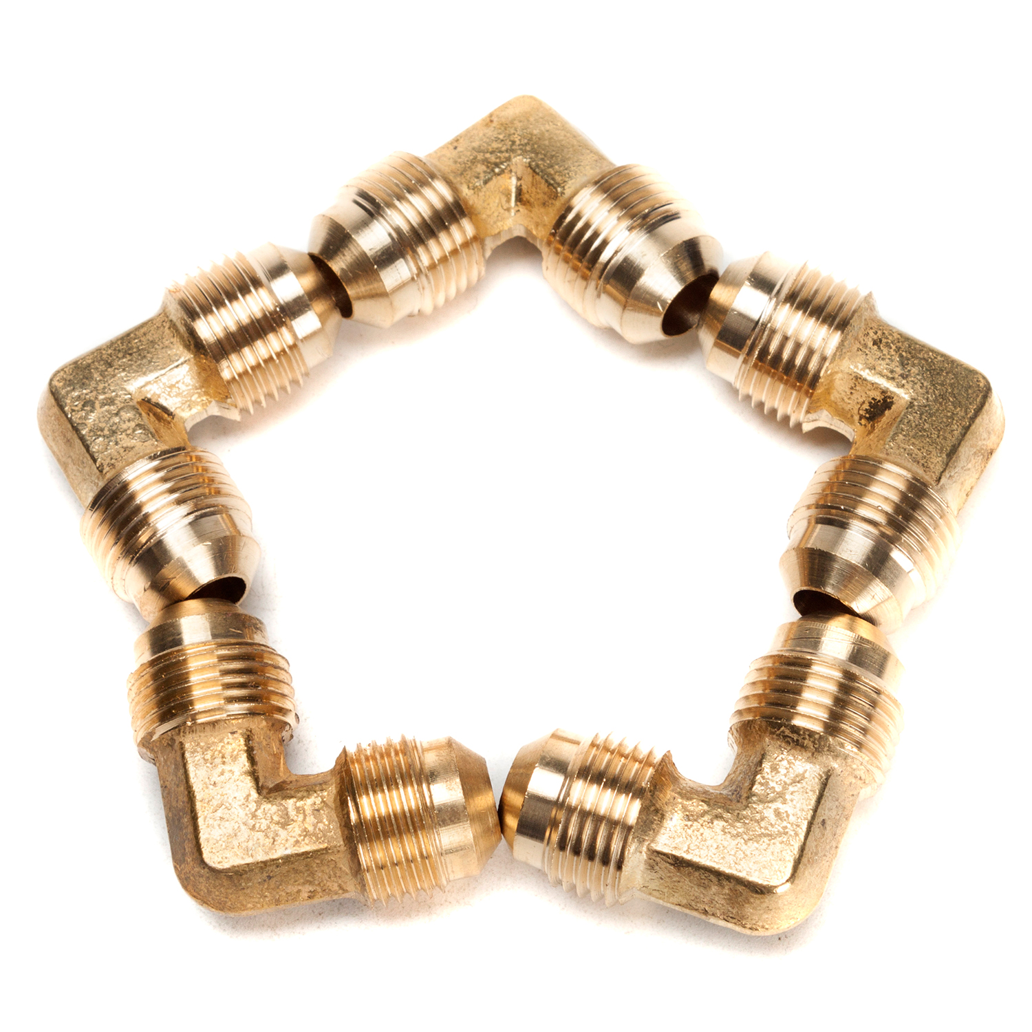 LTWFITTING Brass 3/8" OD 90 Degree Flare Union Elbow,Brass Flare Tube ...