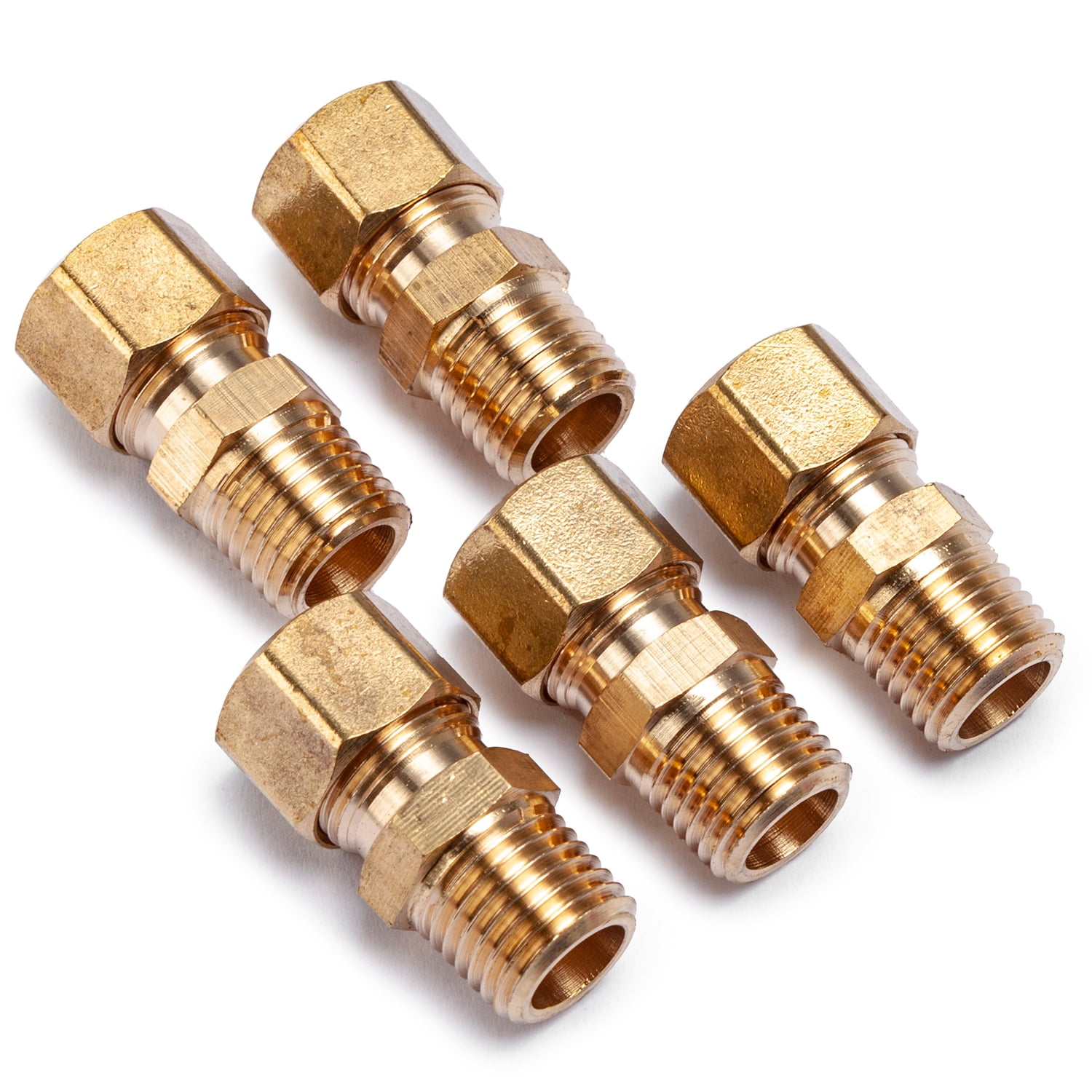 LTWFITTING Brass 3/8" OD x 1/4" Male NPT Compression Connector Fitting ...