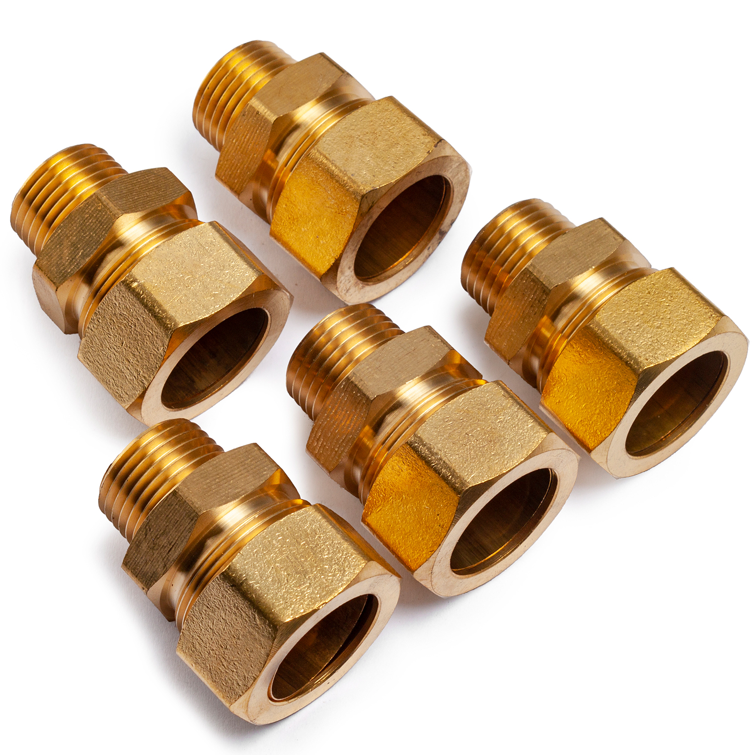 LTWFITTING Brass 7/8" OD x 1/2" Male NPT Compression Connector Fitting ...