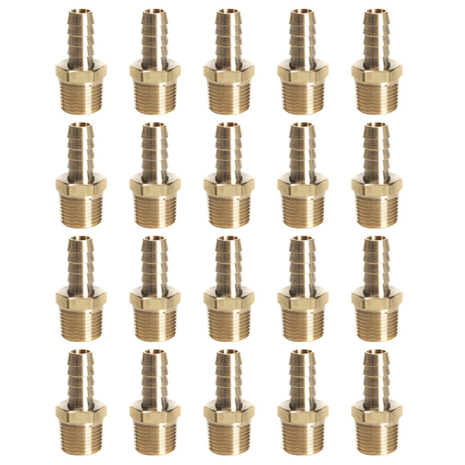 LTWFITTING Brass Barb Fitting Coupler/Connector 3/8-Inch Hose ID x 3/8-Inch Male NPT Fuel(Pack ...