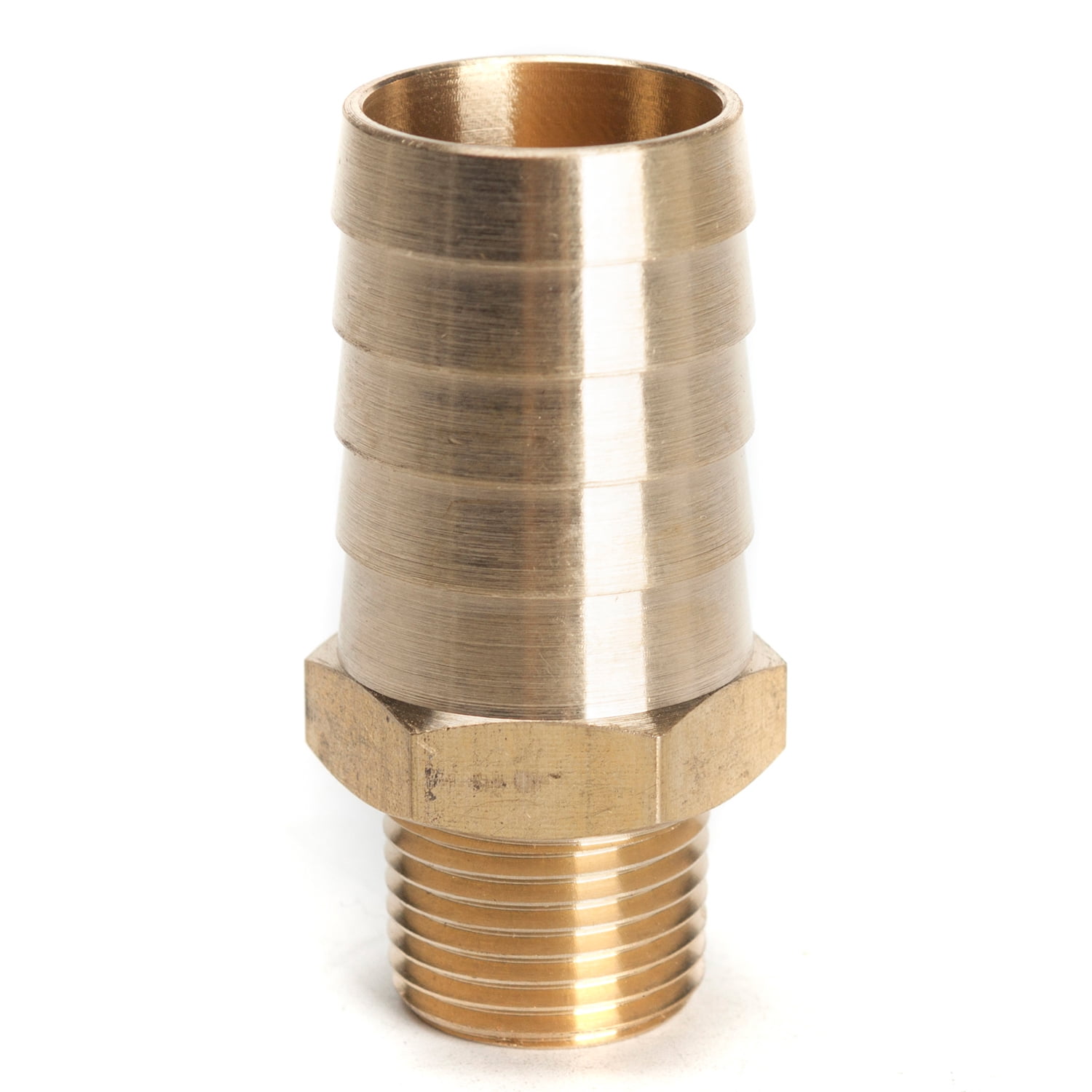 LTWFITTING Brass Fitting Connector 1-Inch Hose Barb x 1/2-Inch NPT Male ...