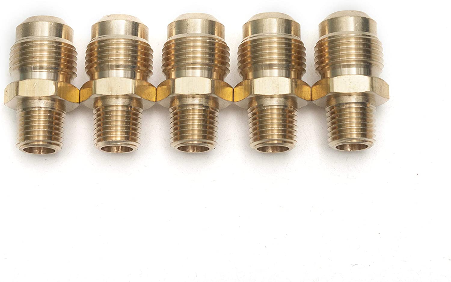 LTWFITTING Brass Flare 1/2" OD x 1/4" Male NPT Connector Tube Fitting(Pack of 5) - Walmart.com