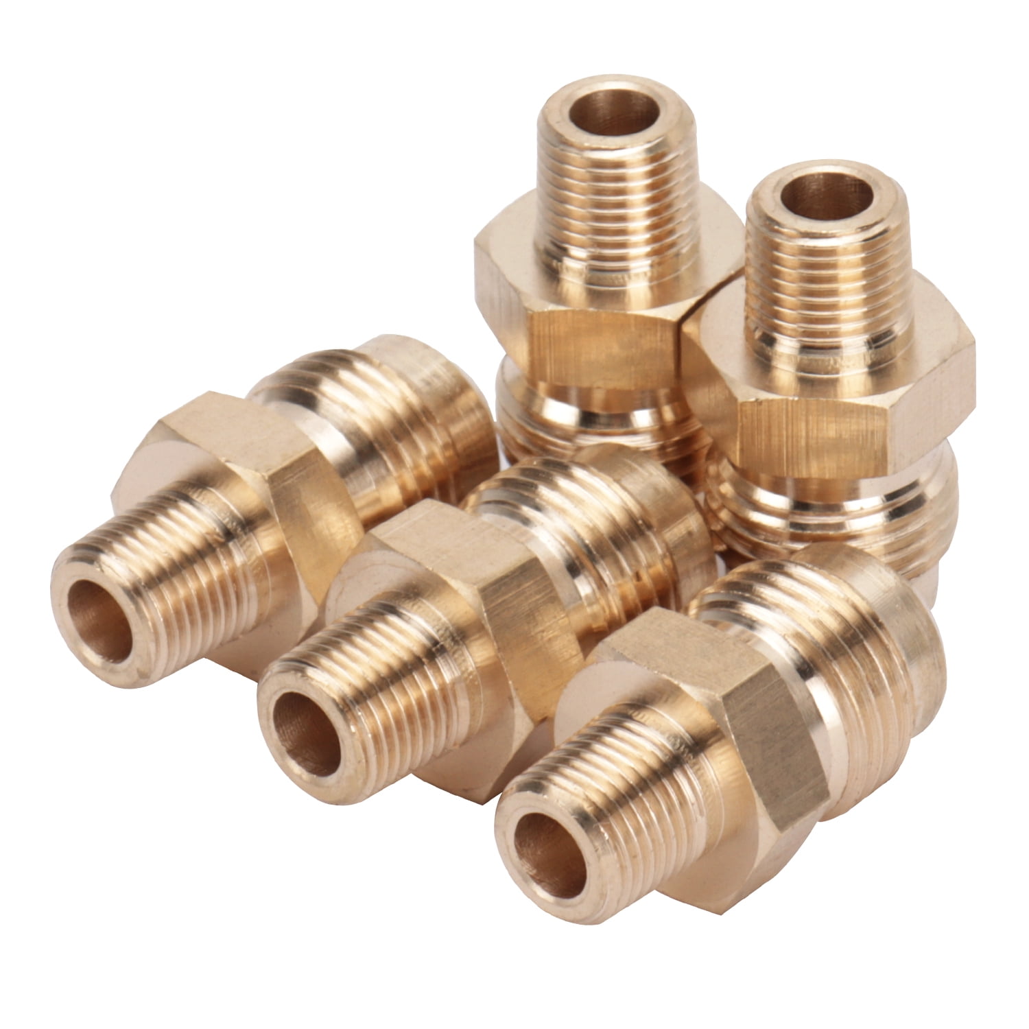 LTWFITTING Brass Flare 3/8" OD x 1/8" Male NPT Connector Tube Fitting(pack of 5) - Walmart.com