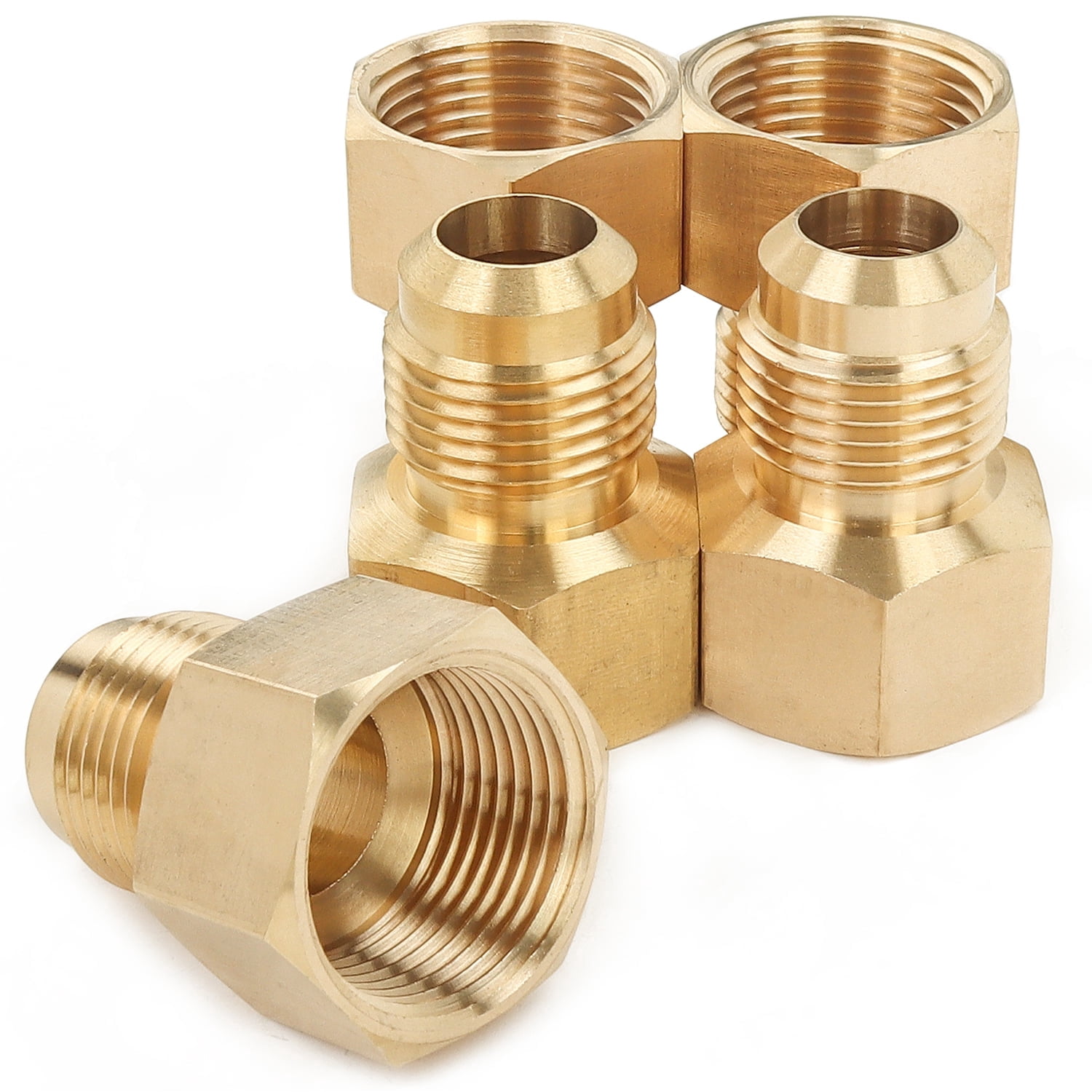 LTWFITTING Brass Flare Connector, Threaded Insert Fitting, 5/8" OD x 3/ ...