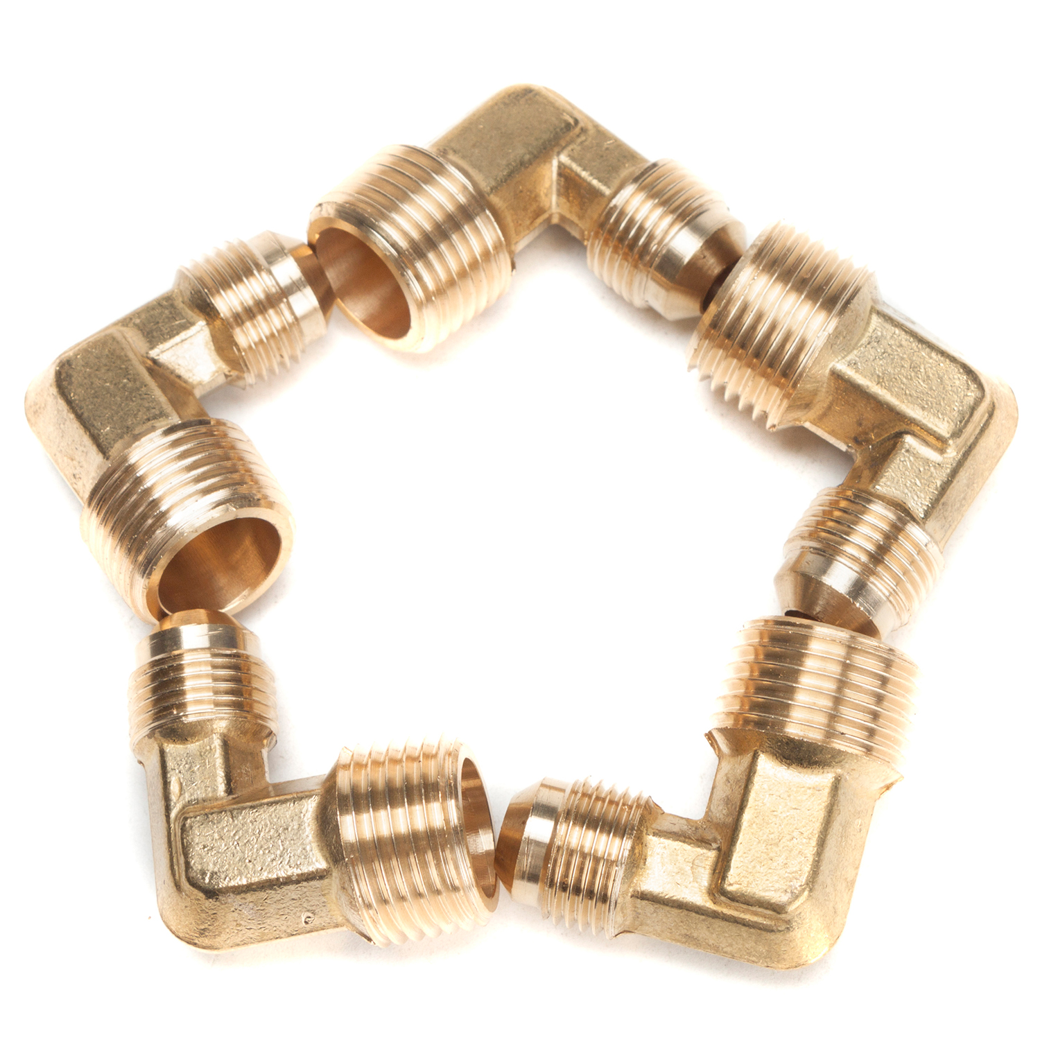 LTWFITTING Brass Flare3/8" OD x 1/2" Male NPT 90 Degree Elbow Tube Fitting (Pack of 5) - Walmart.com