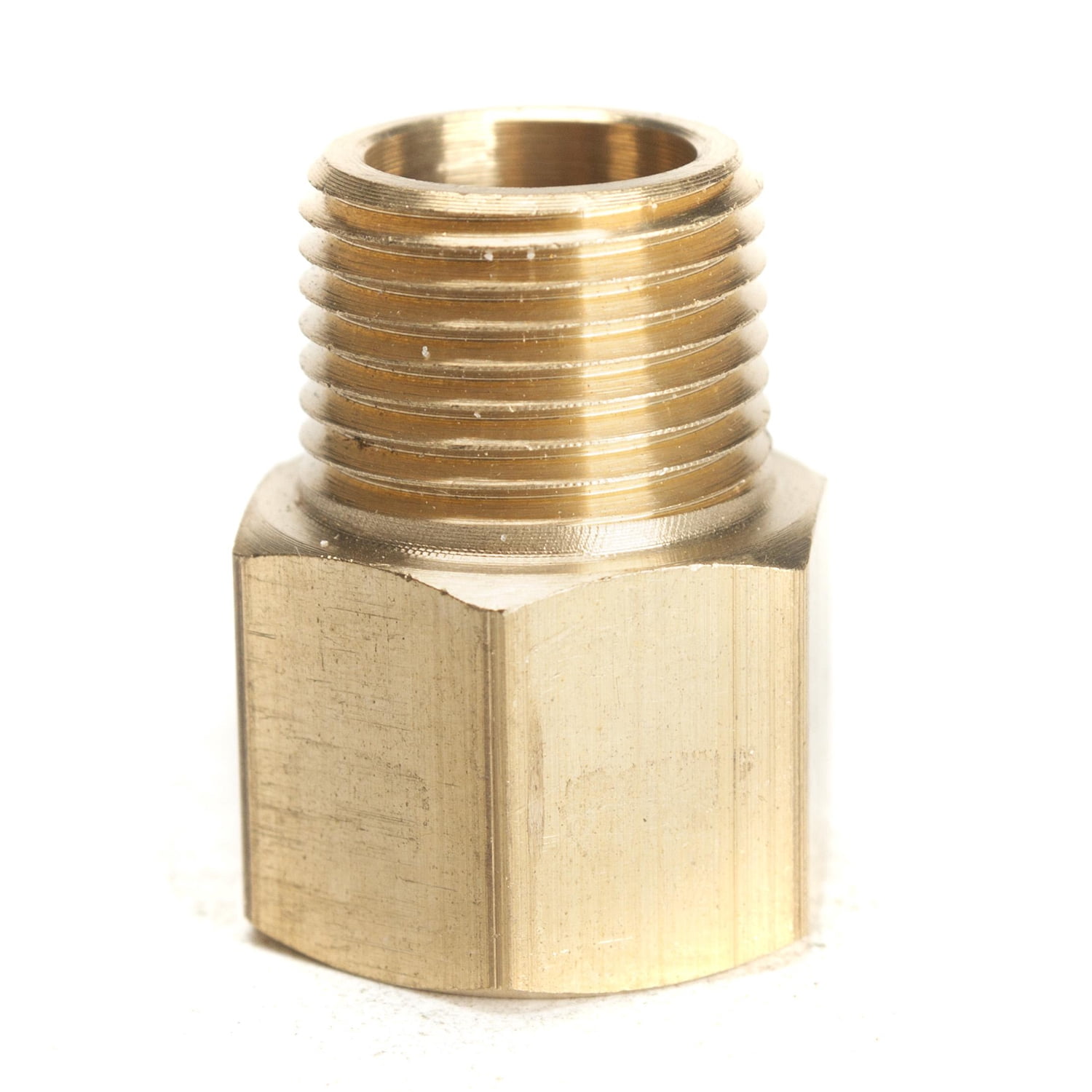 LTWFITTING Brass Pipe 3/8" Female x 3/8" Male NPT Adapter Fuel Gas Air ...