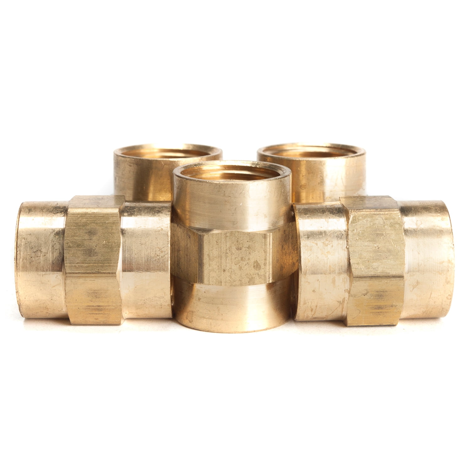 LTWFITTING Brass Pipe Fitting Coupling Coupler 1/2 x 1/2 Inch Female ...