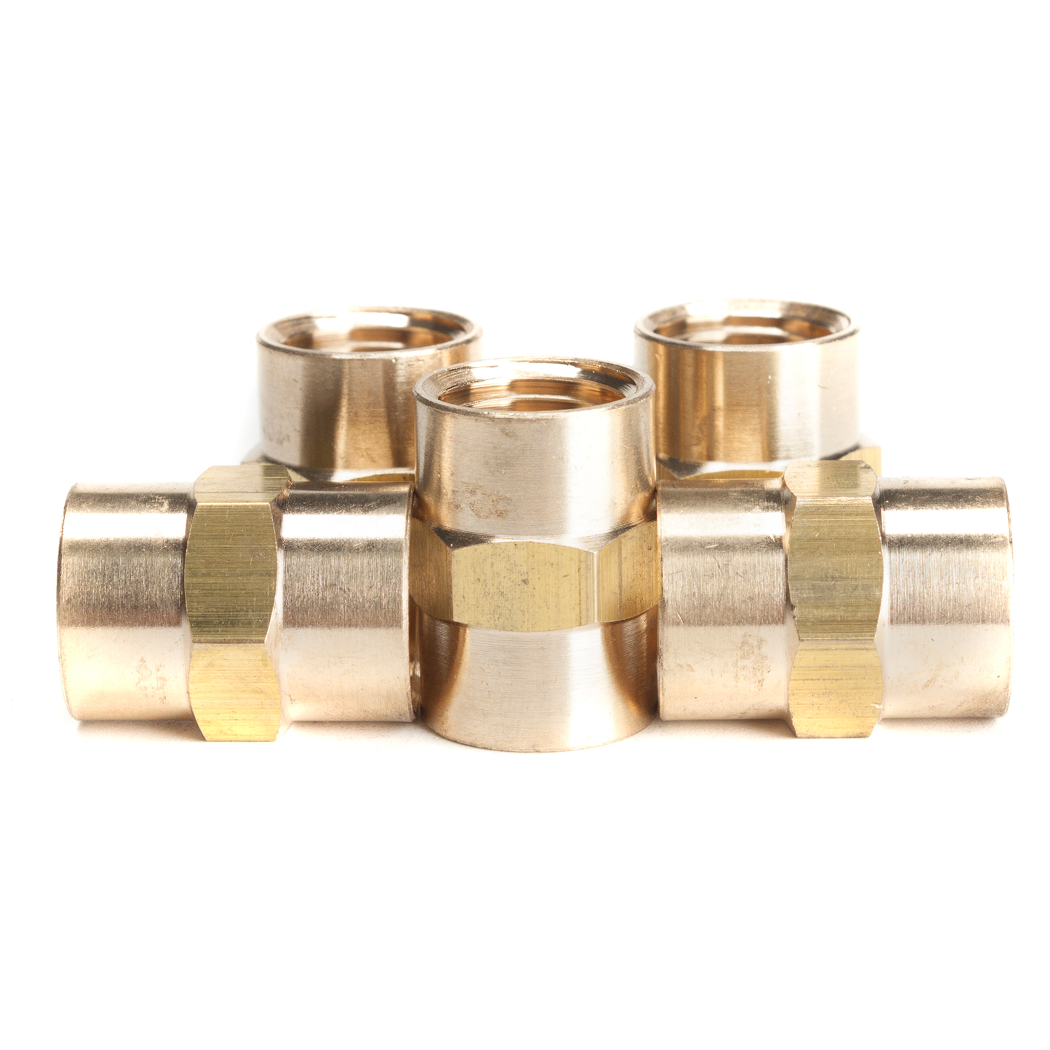 LTWFITTING Brass Pipe Fitting Coupling Coupler 1/4 x 1/4 Inch Female ...