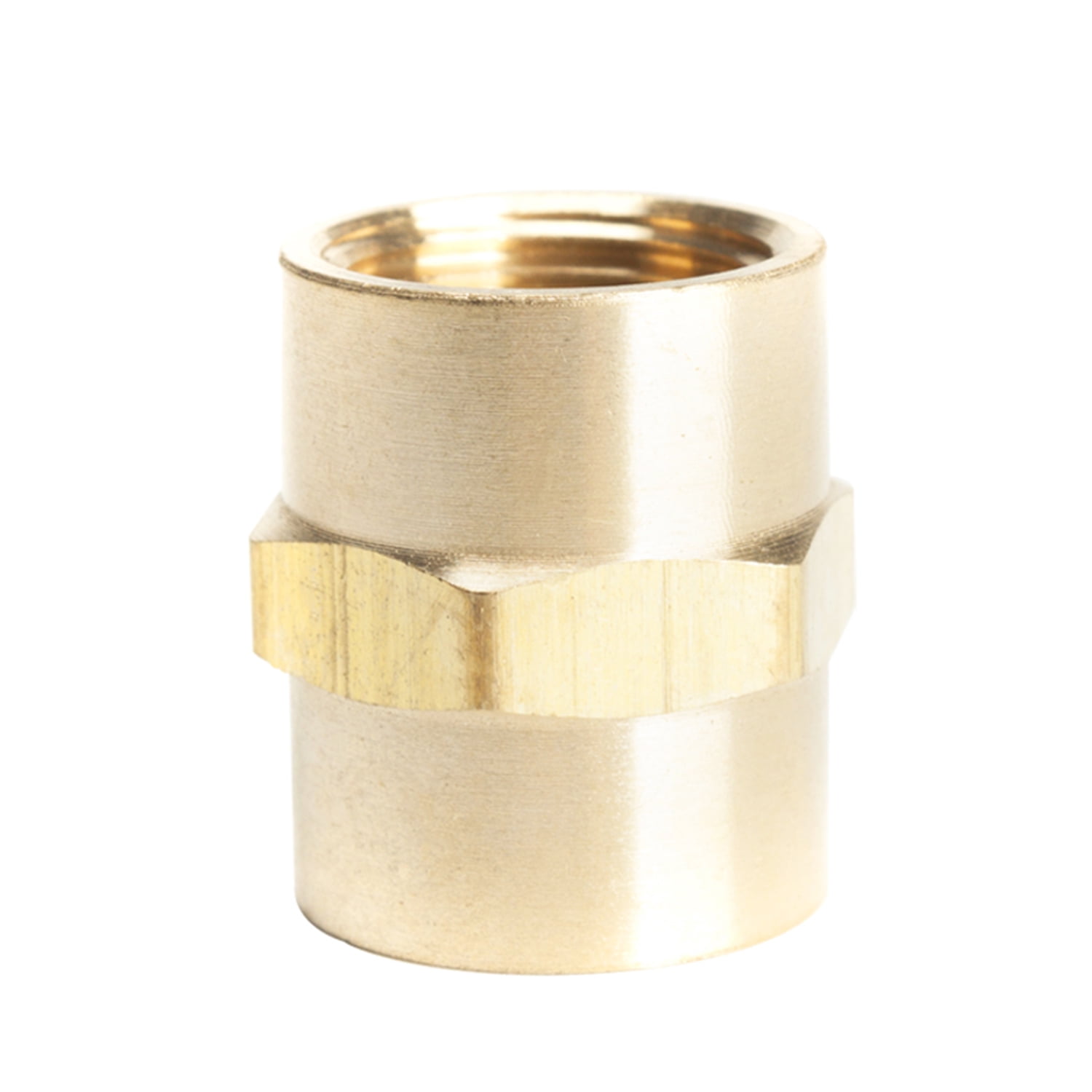 LTWFITTING Brass Pipe Fitting Coupling Coupler 3/8 x 3/8 Inch Female ...