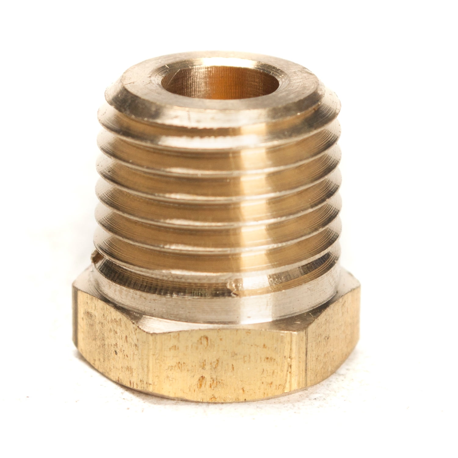 LTWFITTING Brass Pipe Hex Head Plug Fittings 1/4-Inch Male NPT Air Fuel ...