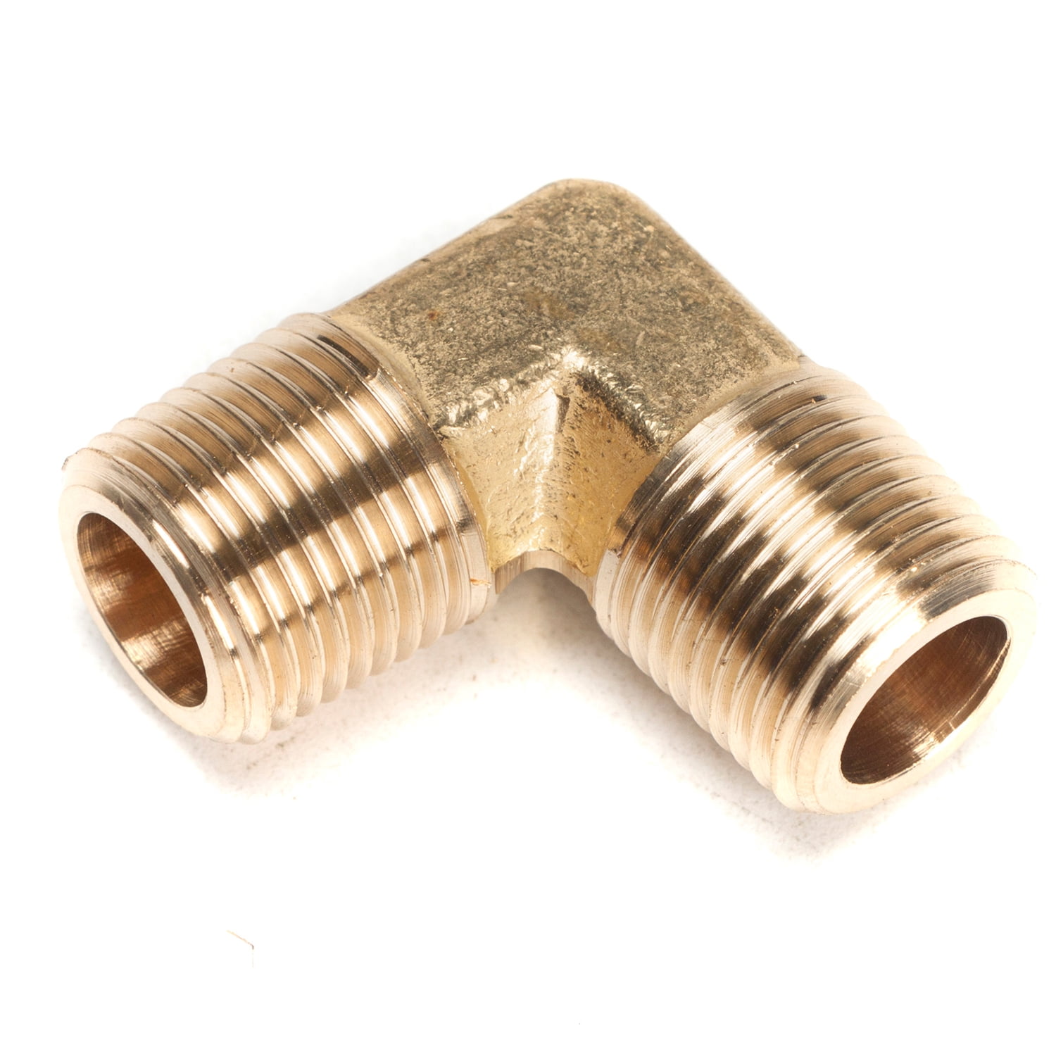 LTWFITTING Brass Pipe Male 90 Deg Elbow Fitting 3/8-Inch NPT Water Fuel ...