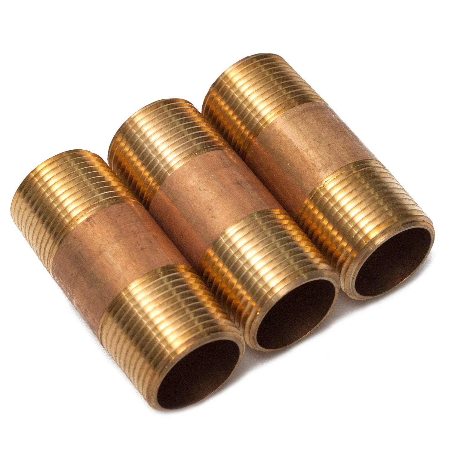 LTWFITTING Red Brass Pipe Fitting, Nipple, 3/4" NPT Male X 2-1/2 ...