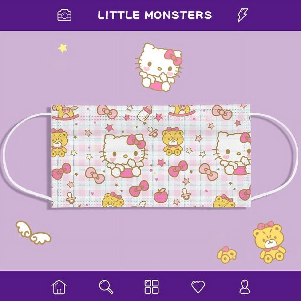 LU 10PCS Anime Cute Girl Sanrio Disposable Mask Health Hygiene Daily ...