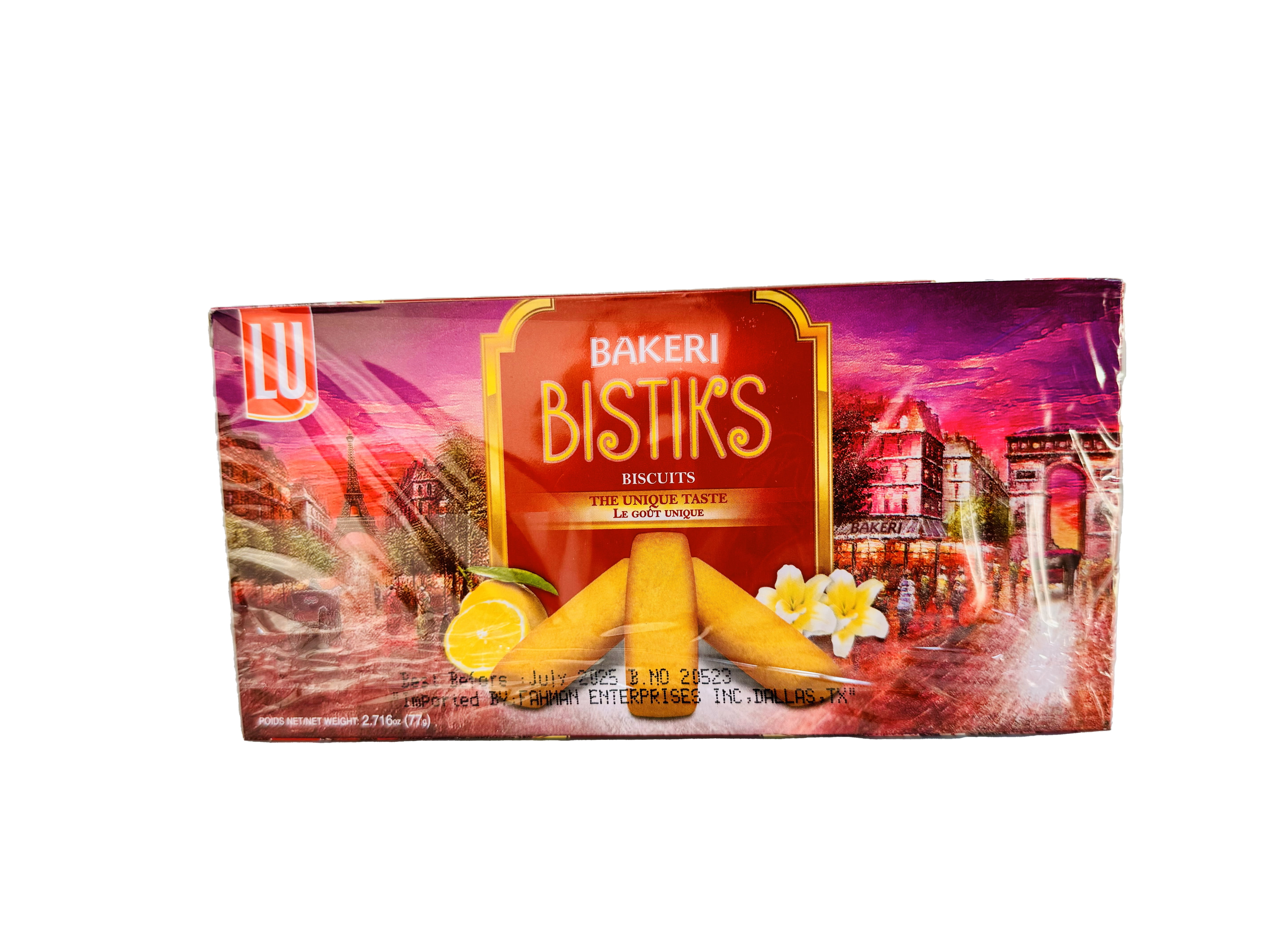 LU Bakeri Bistiks - Citrus Lemon Flavor, Biscuit Sticks, 24 Packs (77g ...