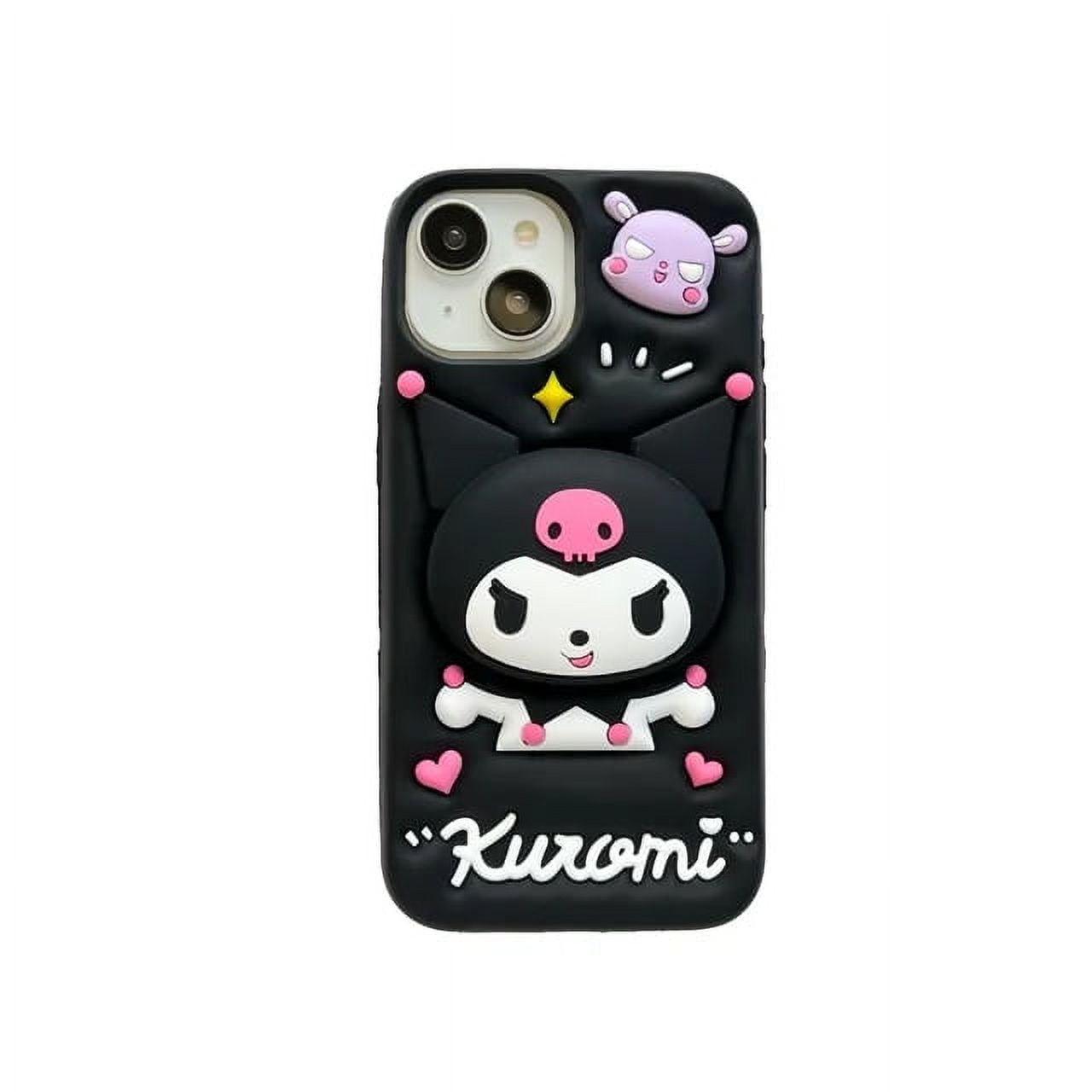 LU Cartoon Cinnamoroll Soft Silicone Flip mirror Case For iPhone 15 Pro ...