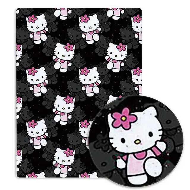 LU Hello Kitty 140x50CM Cartoon cotton fabric Patchwork Tissue Kid Home ...