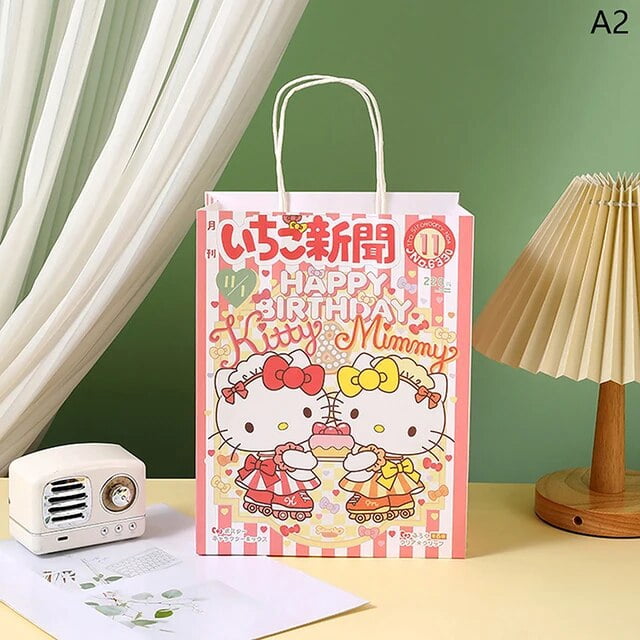 LU Kraft Paper Gift Bags Anime Cartoon Hello Kitty Kuromi Pochacco ...