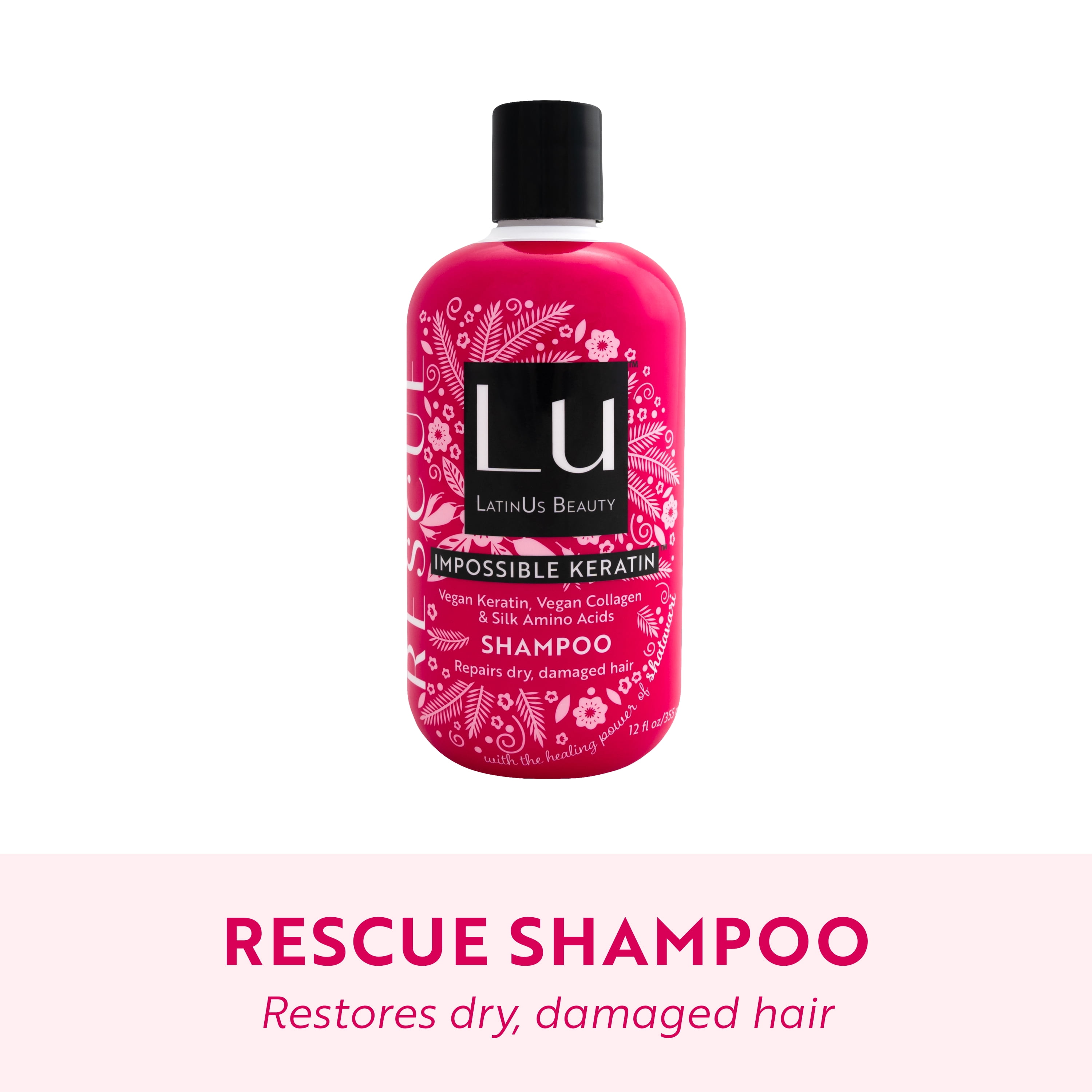 Lu by LatinUs Beauty RESCUE Shampoo Repair & Restore Dry, Heat or Color ...