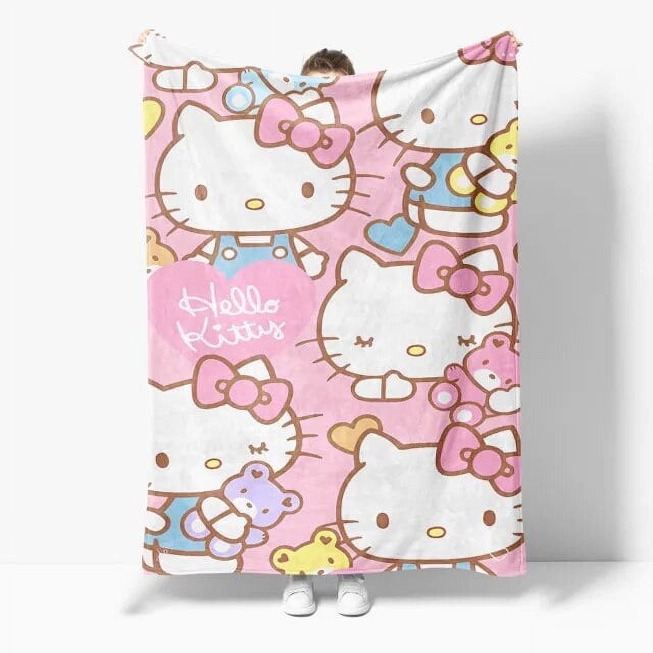 LU Sanrio Hello Kitty Blanket Kawaii Kuromi Melody Throw Blanket Soft ...