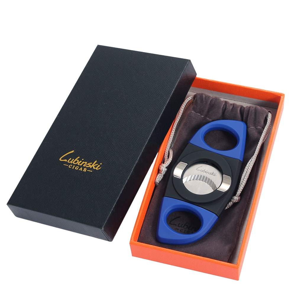 LUBINSKI Black Cigar Cutter Sharp Knife Cigar Guillotine Professional ...