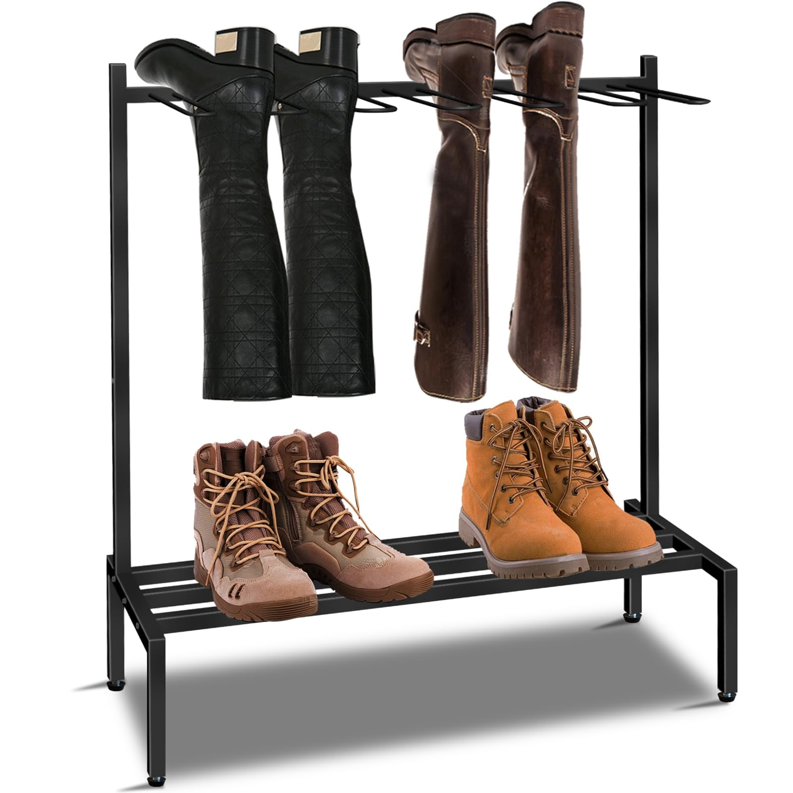 LUBORN Boot Rack-Free Standing Shoe Racks for Tall Boots and Cowboy ...