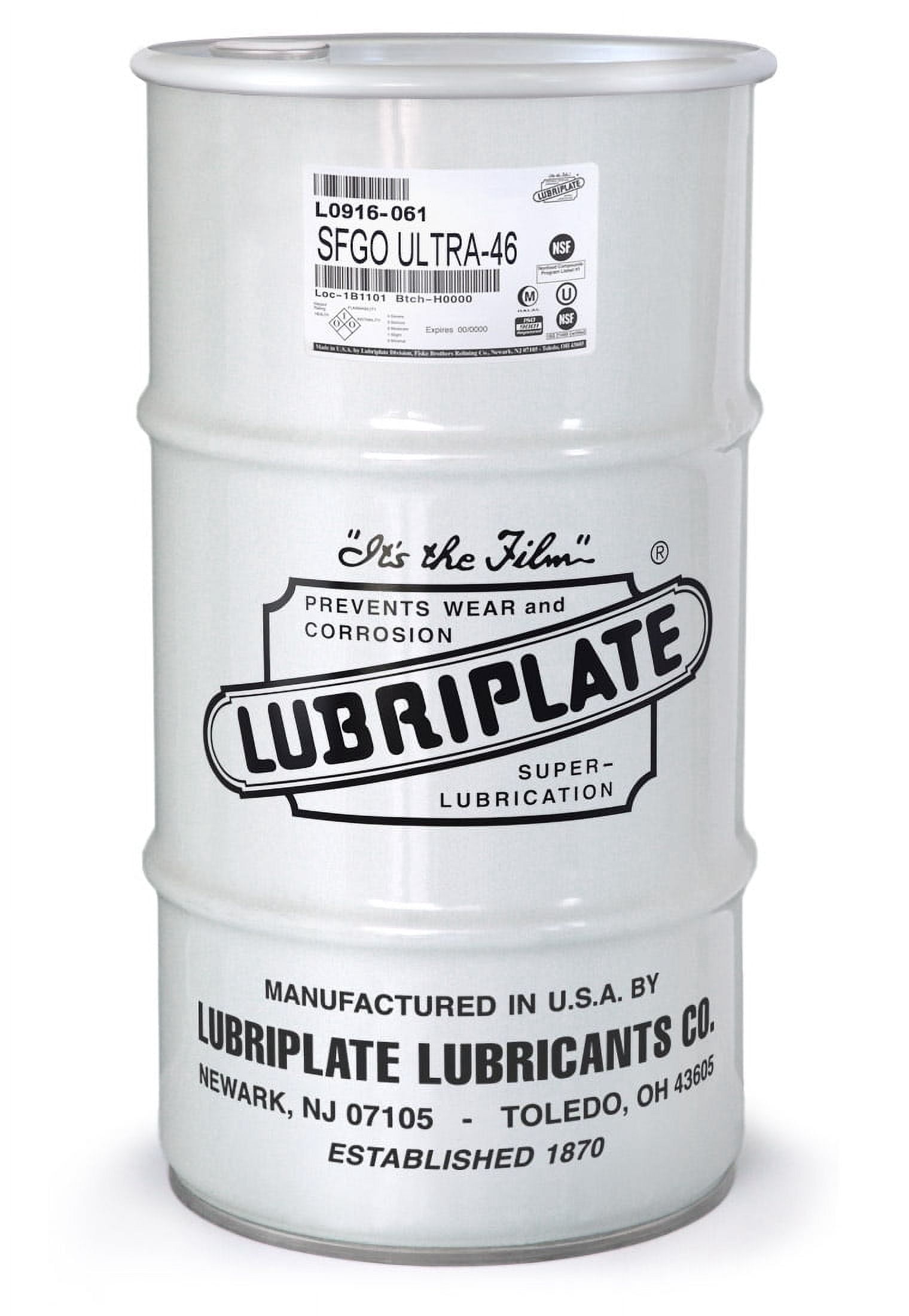Lubriplate SFGO Ultra 46 F100 Synthetic Polyalphaolefin Fluid Lubricant ...