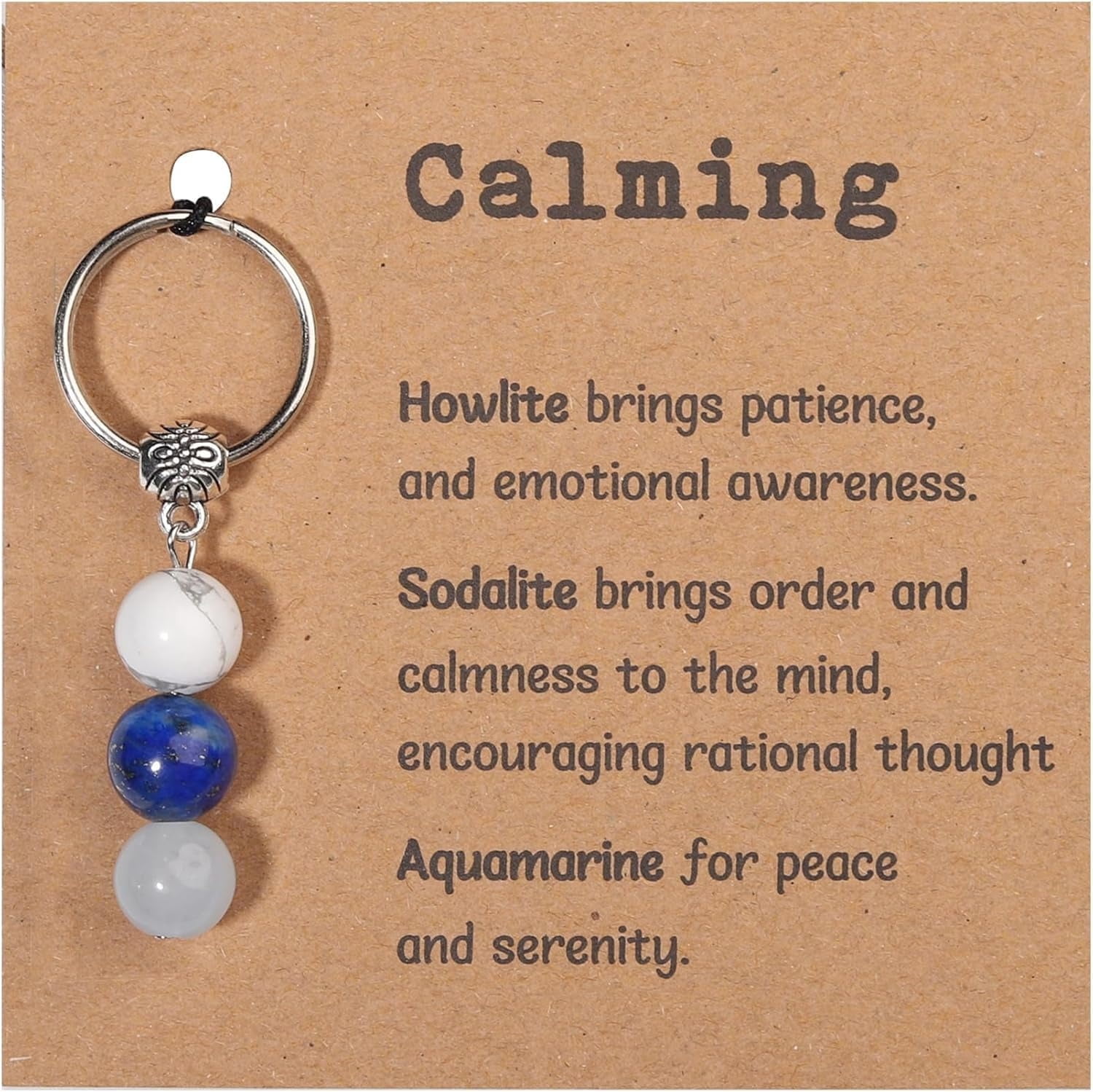 LUBUSY Chalcedony Keychain Moonstone Powder Crystal Accessories Pendant ...