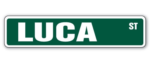 LUCA Street Sign Childrens Name Room Sign | Indoor/Outdoor | 30" Wide ...