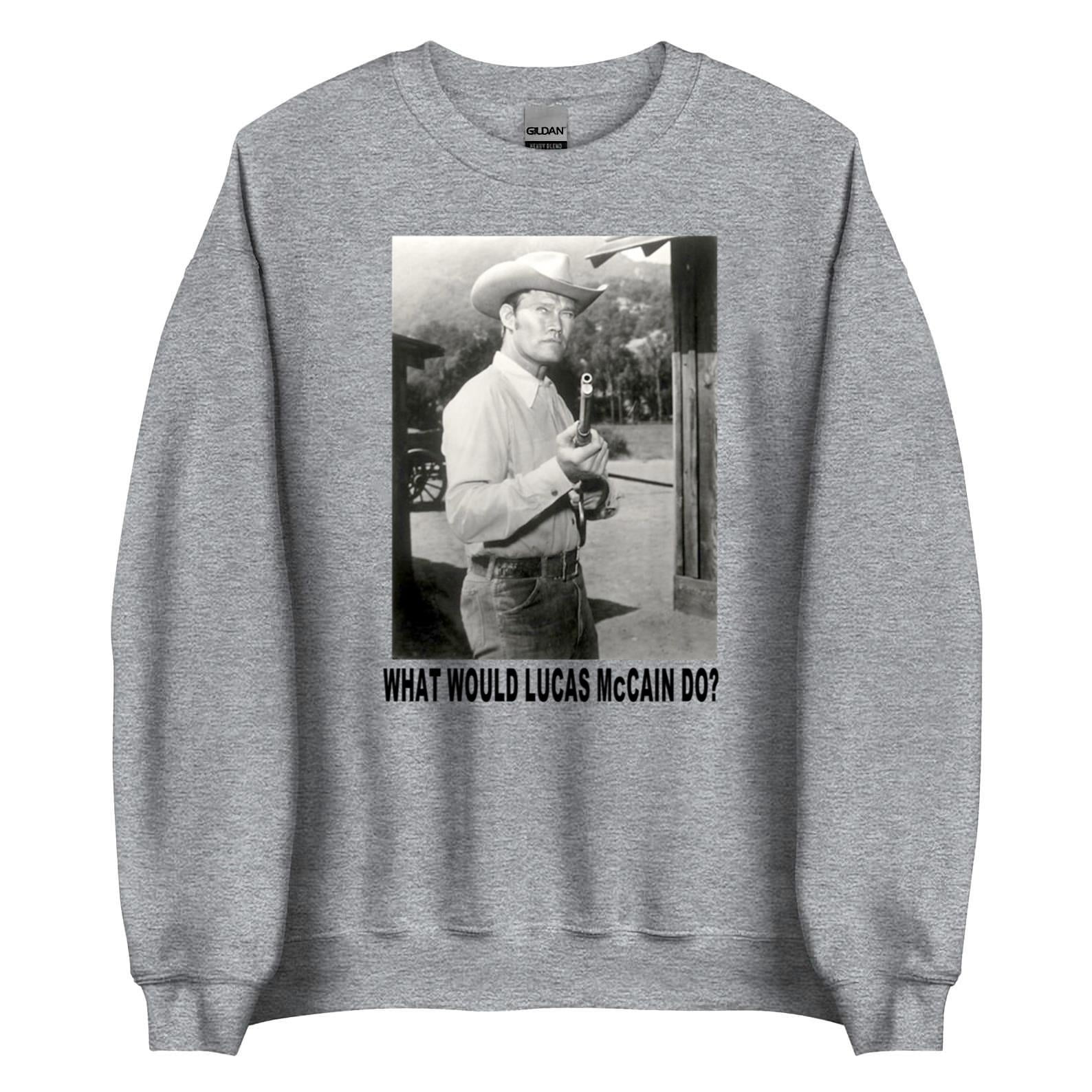 LUCAS McCAIN WWD® RIFLEMAN CHUCK CONNORS CLASSIC TV WESTERN COWBOY WHITE T-SHIRT-TH49546 ...
