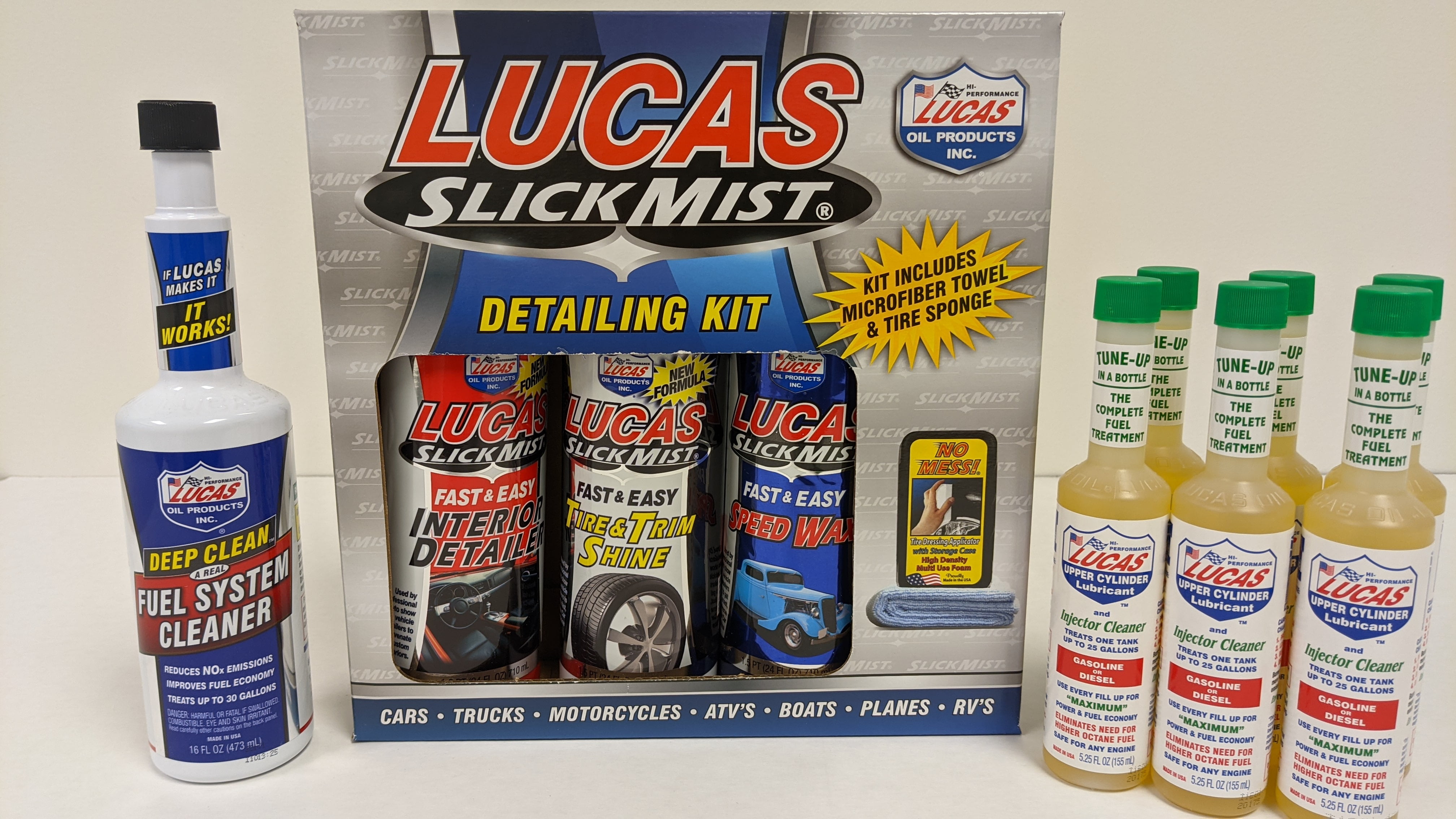 LUCAS OIL Complete Cleaning Bundle, Fuel Cleaner Slick Mist Kit ...