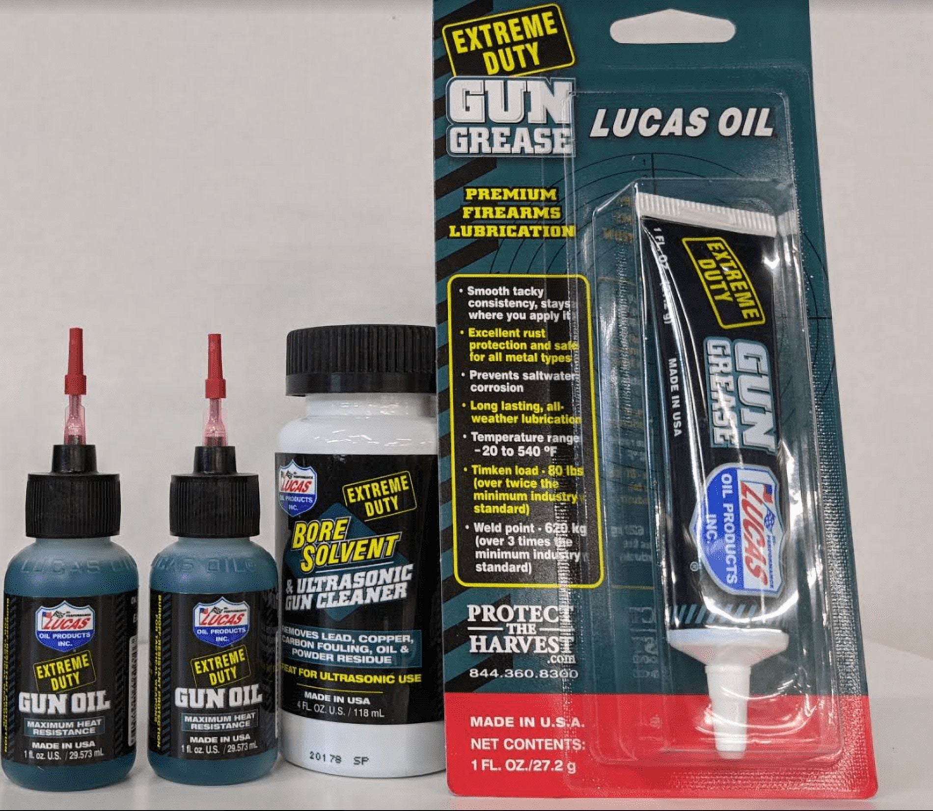 LUCAS OIL Gun Rifle Cleaning Oil Kit Bundle with Grease, Oil & Bore ...