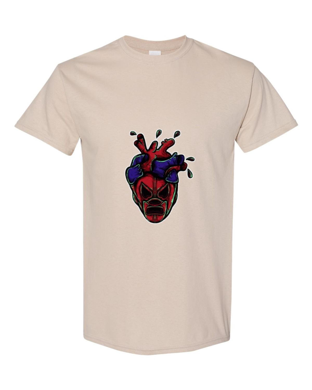 LUCHA HEART A Mexican Wrestling Lucha Libre Mask Love Symbol T-Shirt ...