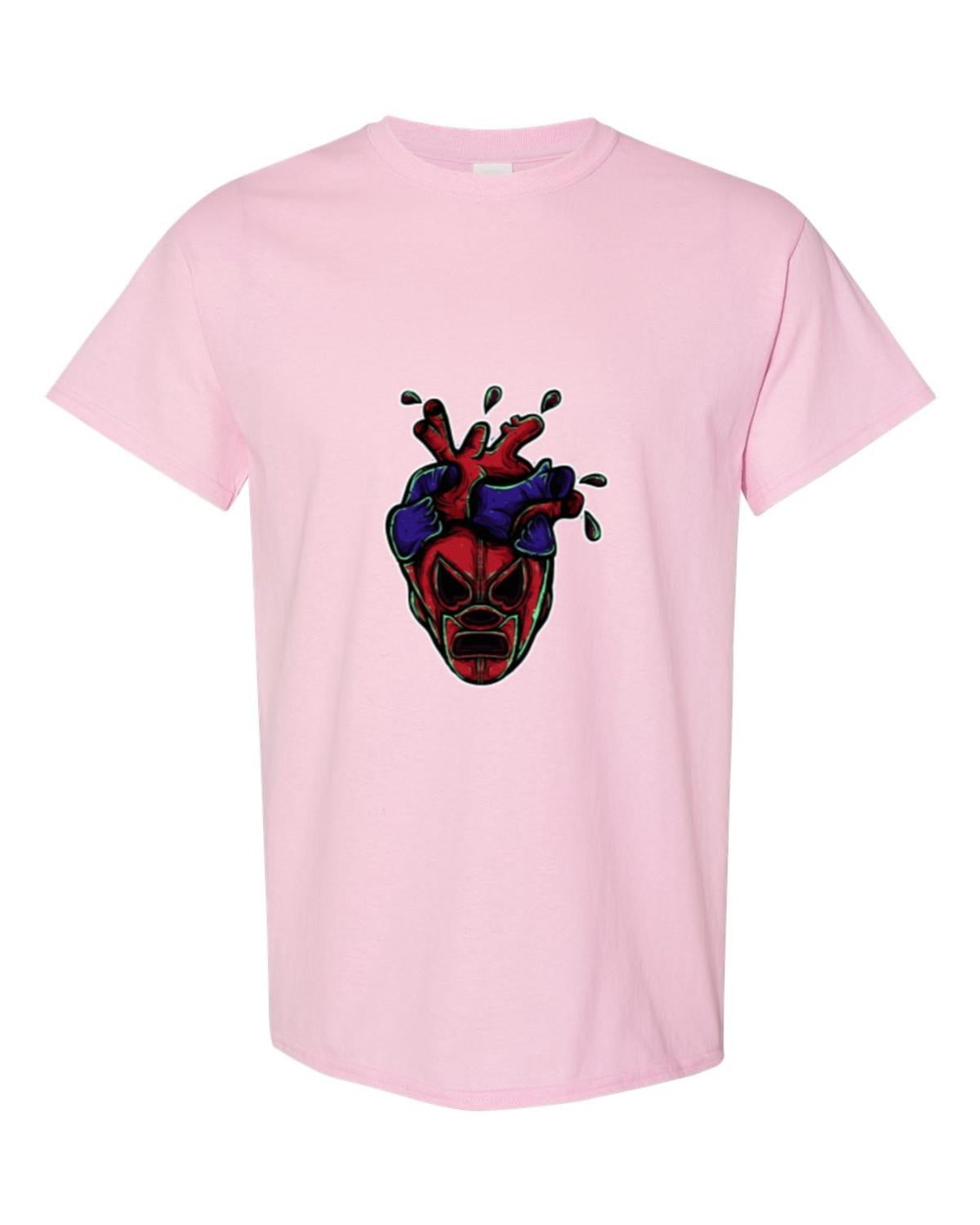LUCHA HEART A Mexican Wrestling Lucha Libre Mask Love Symbol T-Shirt ...