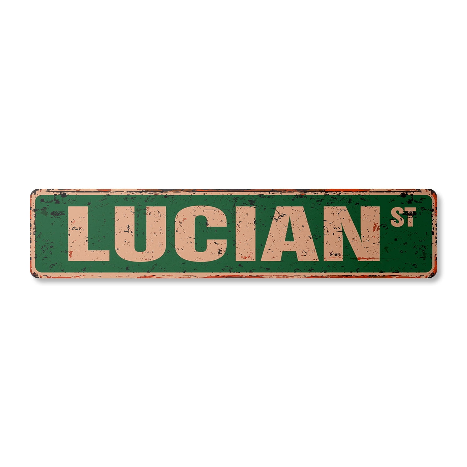 LUCIAN Vintage Plastic Street Sign Childrens Name Room Sign | Indoor ...